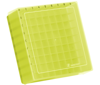 Storage Box 9x9, yellow (PP) - Sarstedt
